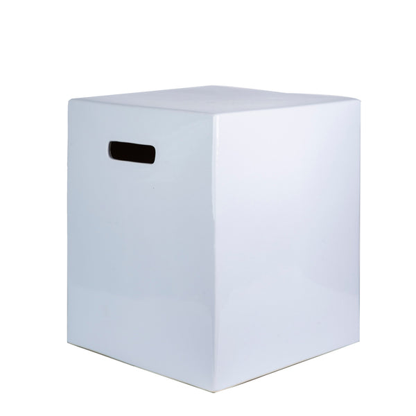 Hampton Square Garden Stool White By Legends Of Asia - Ivy Home