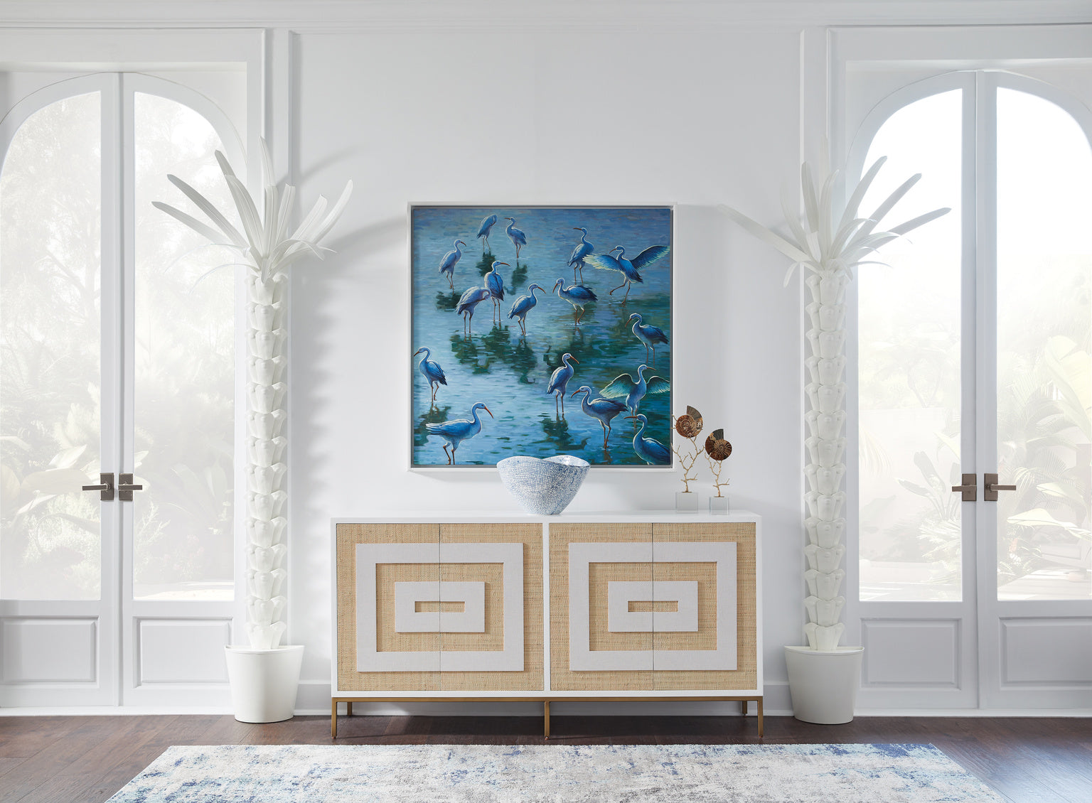 Chelsea House Palm Tree in White or Gold - Ivy Home