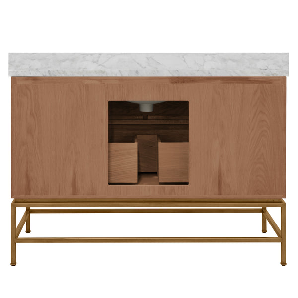 Worlds Away Clifford 48" Burl Wood Bathroom Vanity - Ivy Home