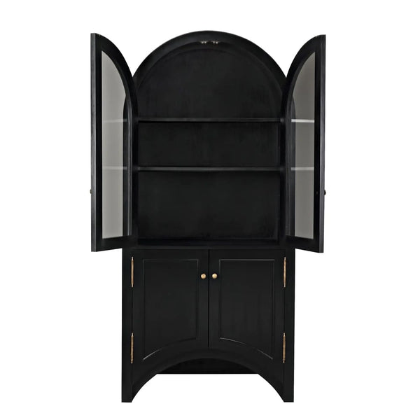 Noir Haring Hutch, Hand Rubbed Black - Ivy Home