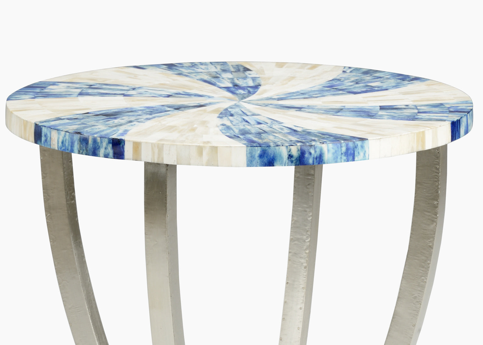 Chelsea House Blue Swirl Side Table - Ivy Home