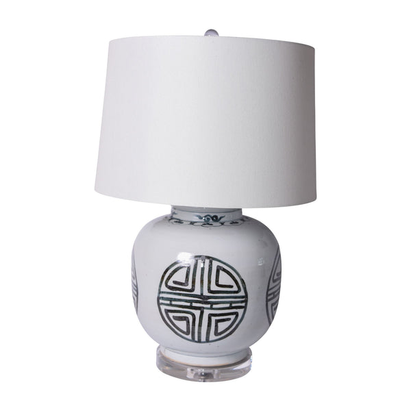 Blue And White Yuan Longevity Jar Table Lamp By Legends Of Asia - Ivy Home