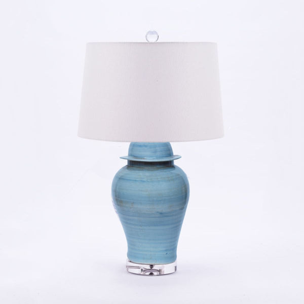 Lake Blue Porcelain Temple Jar Table Lamp Small By Legends Of Asia ...