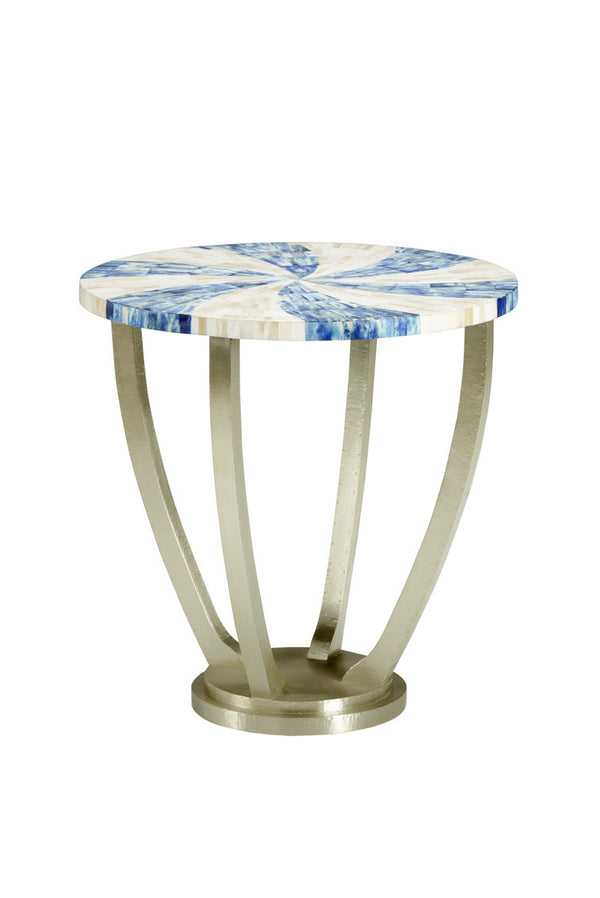 Chelsea House Blue Swirl Side Table - Ivy Home