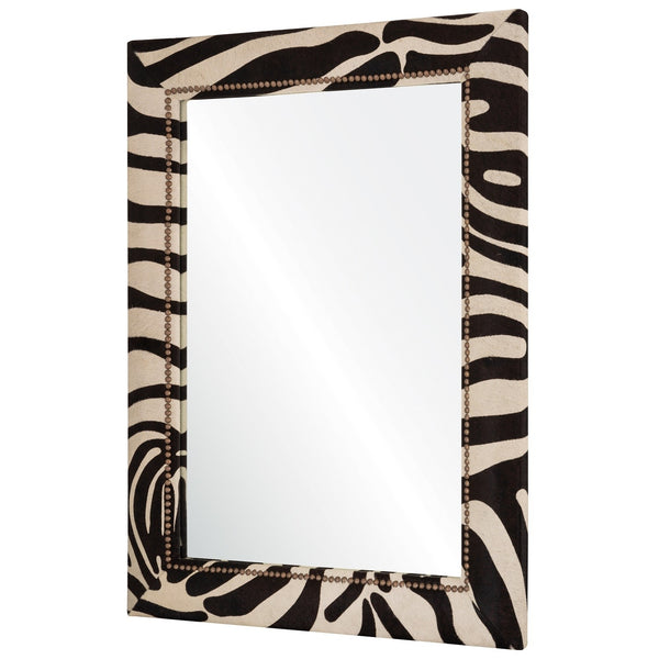 Barclay Butera Cream and Espresso Hide Mirror for Mirror Home - Ivy Home