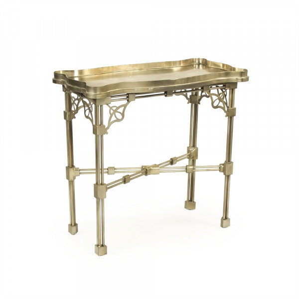 Zentique Garlen Metal Table Antique Gold - Ivy Home
