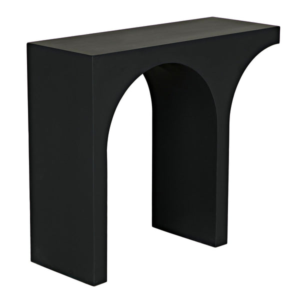 Noir Maximus Console/Side Table, Black Steel - Ivy Home